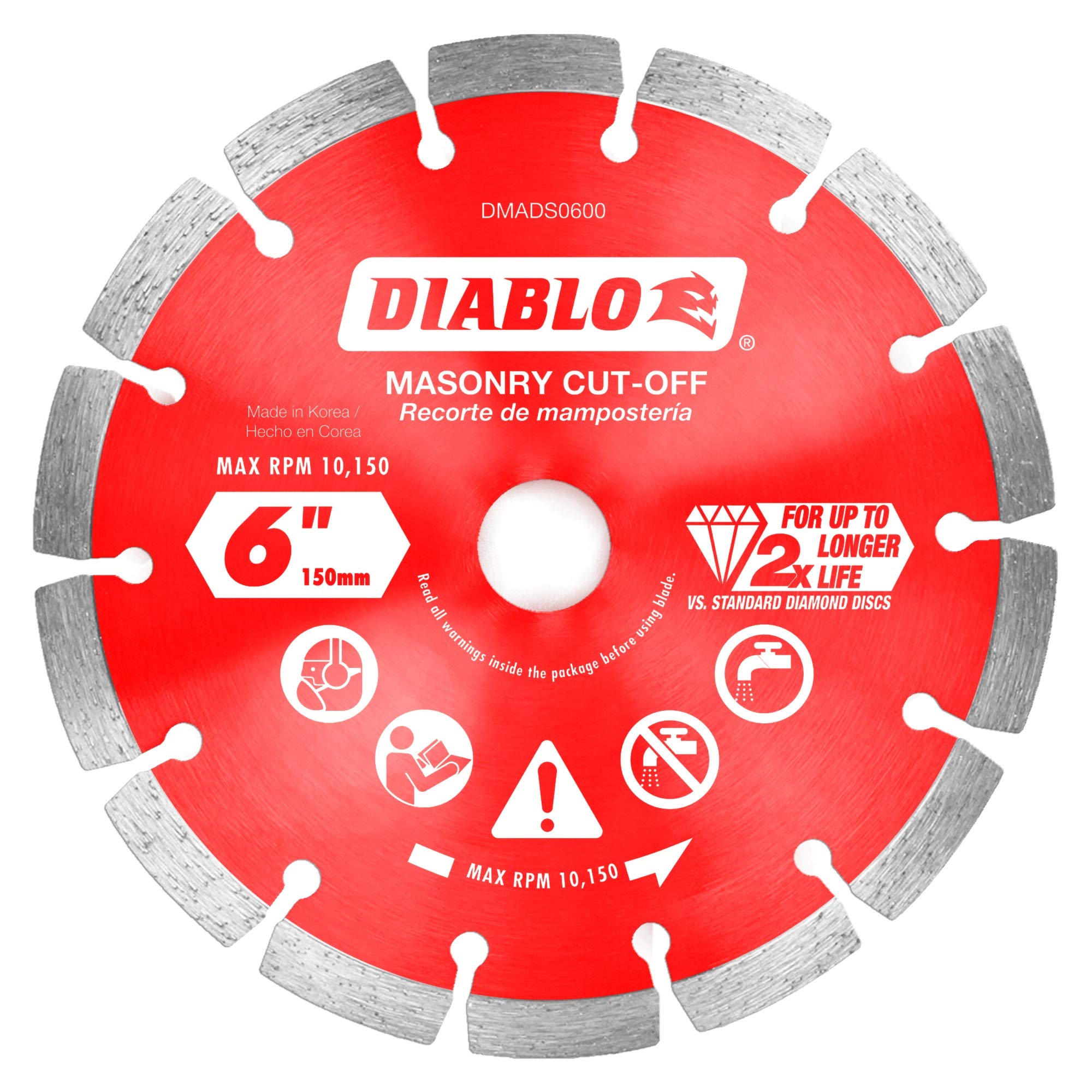 Diablo by Freud DMADS0600 6 in. Diamond Segmented Cut-Off Discs for Masonry