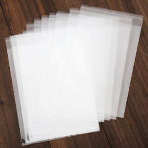 100 pcs Clear 5" x 7" Self Seal Cello Cellophane Bags Resealable Poly Bags 2.8 mils for Cookie, Candy, Gift Bakery, Prints, Photos, Cards & Envelopes, Party Decorative