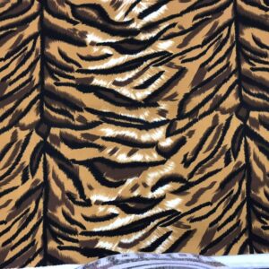 AMORNPHAN Set of 4 Tiger Leopard Animal Pattern Printed Cotton Quilting Fabric Bundle for Patchwork Needlework DIY Handmade Sewing Crafting Scrapbooking Precut 18 x 22 Inches (Set of 4 Pieces)