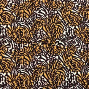 AMORNPHAN Set of 4 Tiger Leopard Animal Pattern Printed Cotton Quilting Fabric Bundle for Patchwork Needlework DIY Handmade Sewing Crafting Scrapbooking Precut 18 x 22 Inches (Set of 4 Pieces)