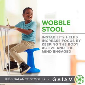 Gaiam Kids Wobble Stool Desk Chair - Alternative Flexible Seating Balance Wiggle Chair | ADHD Sensory Fidget Core Rocker Child Seat Elementary School Classroom Furniture for Student, Toddler, Ages 5-8