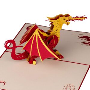 dragon pop up card by devine cards | 3d birthday cards for women kids mom dad | greeting cards love