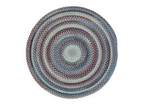 capel american heritage barn blue 0' 36" round braided rug