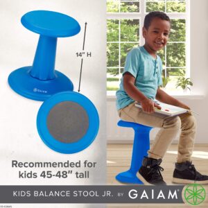 Gaiam Kids Wobble Stool Desk Chair - Alternative Flexible Seating Balance Wiggle Chair | ADHD Sensory Fidget Core Rocker Child Seat Elementary School Classroom Furniture for Student, Toddler, Ages 5-8