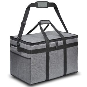 the hot box insulated food delivery bag - premium quality bag for hot and cold food for uber eats doordash instacart postmates groceries restaurants - xxl sized excellent for catering - 23"x14"x15"