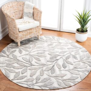 safavieh south hampton collection 6' round beige sha302b handmade botanical wool area rug