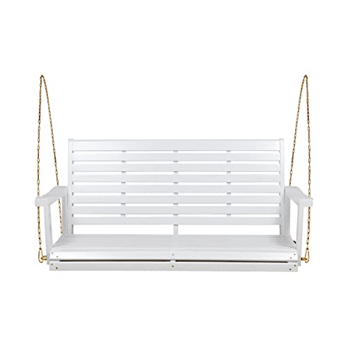 Christopher Knight Home Beata Outdoor Acacia Wood Porch Swing, White