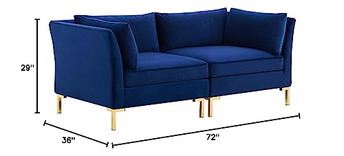 Modway Ardent Performance Velvet Loveseat, Navy