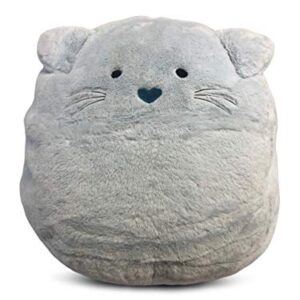 Heritage Kids Fur Kitty Critter Bean Bag Chair, Grey