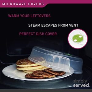 Simply Served Variety Pack Steam Vents Microwave Splatter Covers, Clear