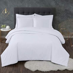 TRULY CALM HOME FOR HEALTH Antimicrobial White Full/Queen 3 Piece Duvet Set