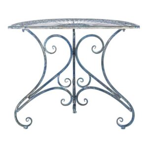 SAFAVIEH Outdoor Collection Annalise Victorian Antique Blue Accent Table