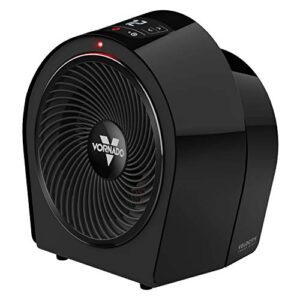 vornado velocity 3r whole room space heater with timer, adjustable thermostat, and advanced safety features, black