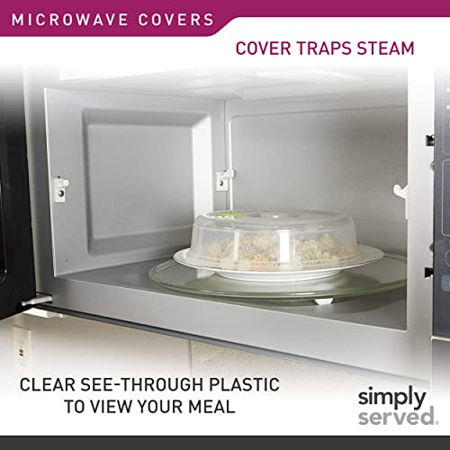 Simply Served Variety Pack Steam Vents Microwave Splatter Covers, Clear