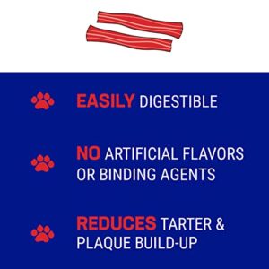 Himalayan Dog Chew Happy Teeth Yak Cheese Dog Chews Dental Chews, 100% Natural, Long Lasting, Gluten Free, Healthy & Safe Dog Treats for Oral Health, Lactose & Grain Free, Protein Rich, Bacon, 2 Chews