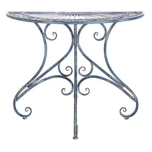 SAFAVIEH Outdoor Collection Annalise Victorian Antique Blue Accent Table