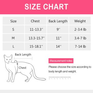 LIANZIMAU Cat Surgery Recovery Suit for Surgical Abdominal Wounds Home Indoor Pet Clothing E-Collar Alternative for Cats After Surgery Pajama Suit