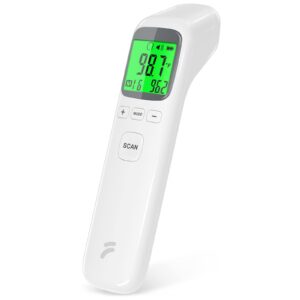 thermometer for adults and kids, no-touch forehead thermometer with object mode function,fever alert and 32 set memory recall,instant accurate reading digital baby thermometer for fever