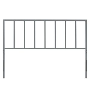 Modway Tatum Modern Farmhouse Metal Queen Headboard in Black