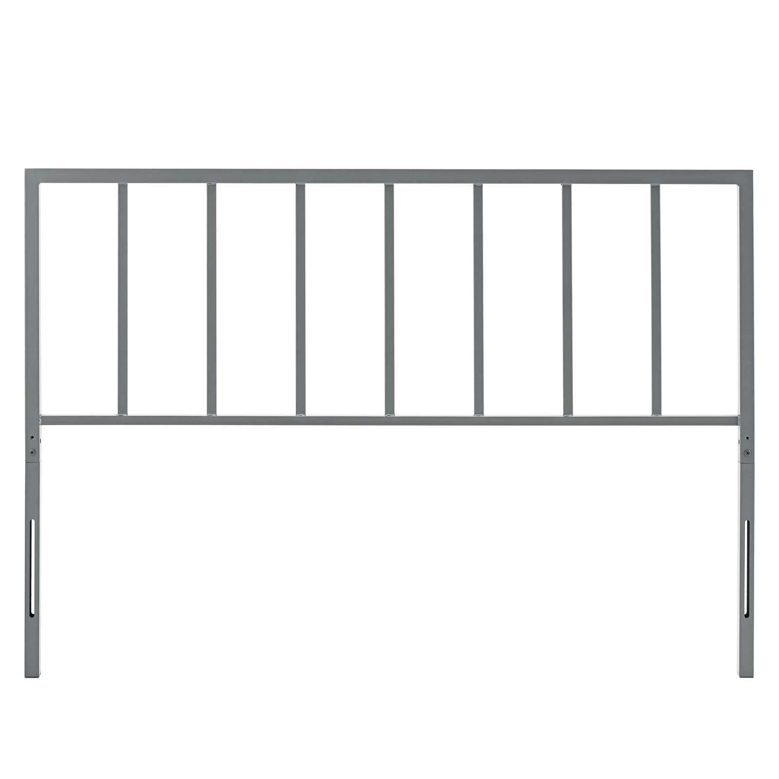 Modway Tatum Modern Farmhouse Metal Queen Headboard in Black