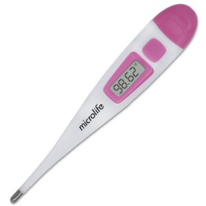 microlife digital basal thermometer 1/100th accurate, for fertility prediction and ovulation tracking, nfp/ttc, (60-second reading), oral or vaginal bbt, saves last memory