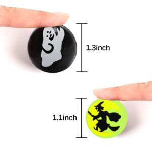 LovesTown 24 Halloween Theme Designs Bouncing Balls - Glow in The Dark Bouncy Party Favors Supplies for Kids, Trick or Treating Goodie