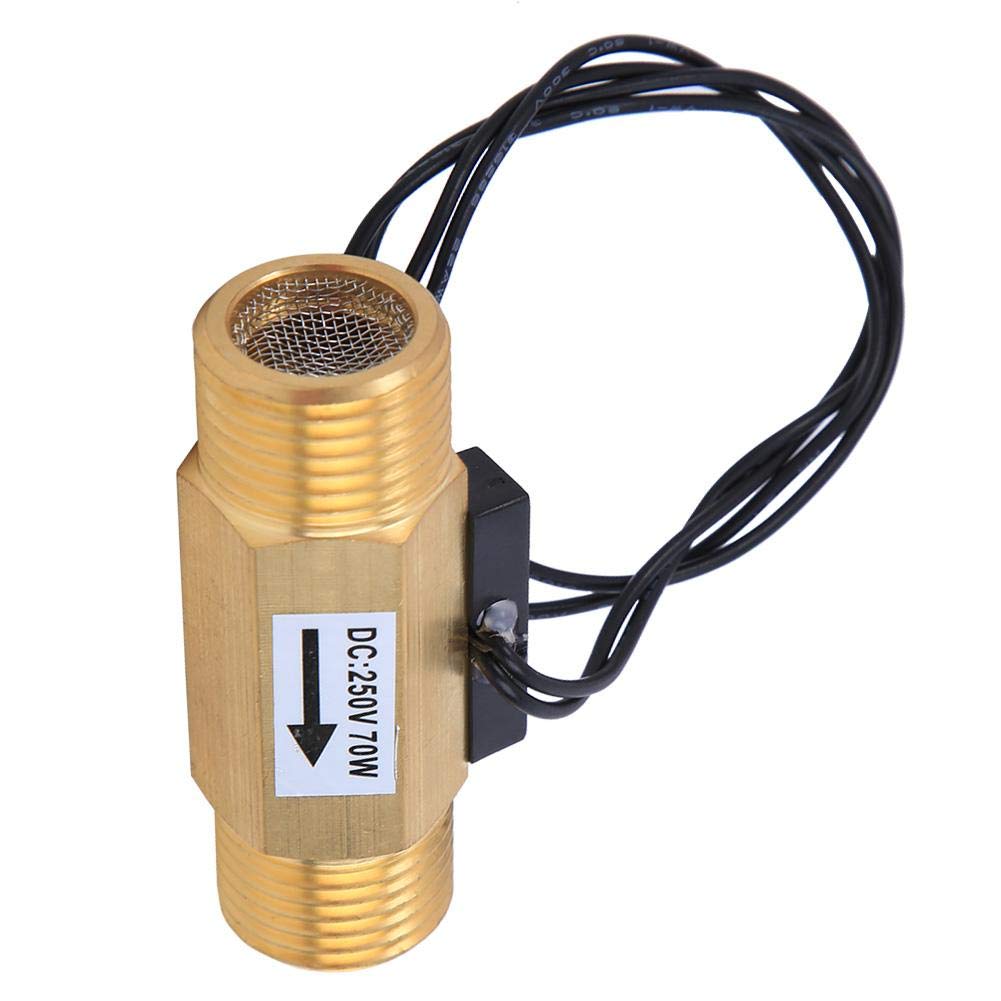 YWBL-WH Water Hall Effect Sensor Switch with 1/2-inch Interface Electromagnetic Flowmeter Brass Industrial Accessory, Valve