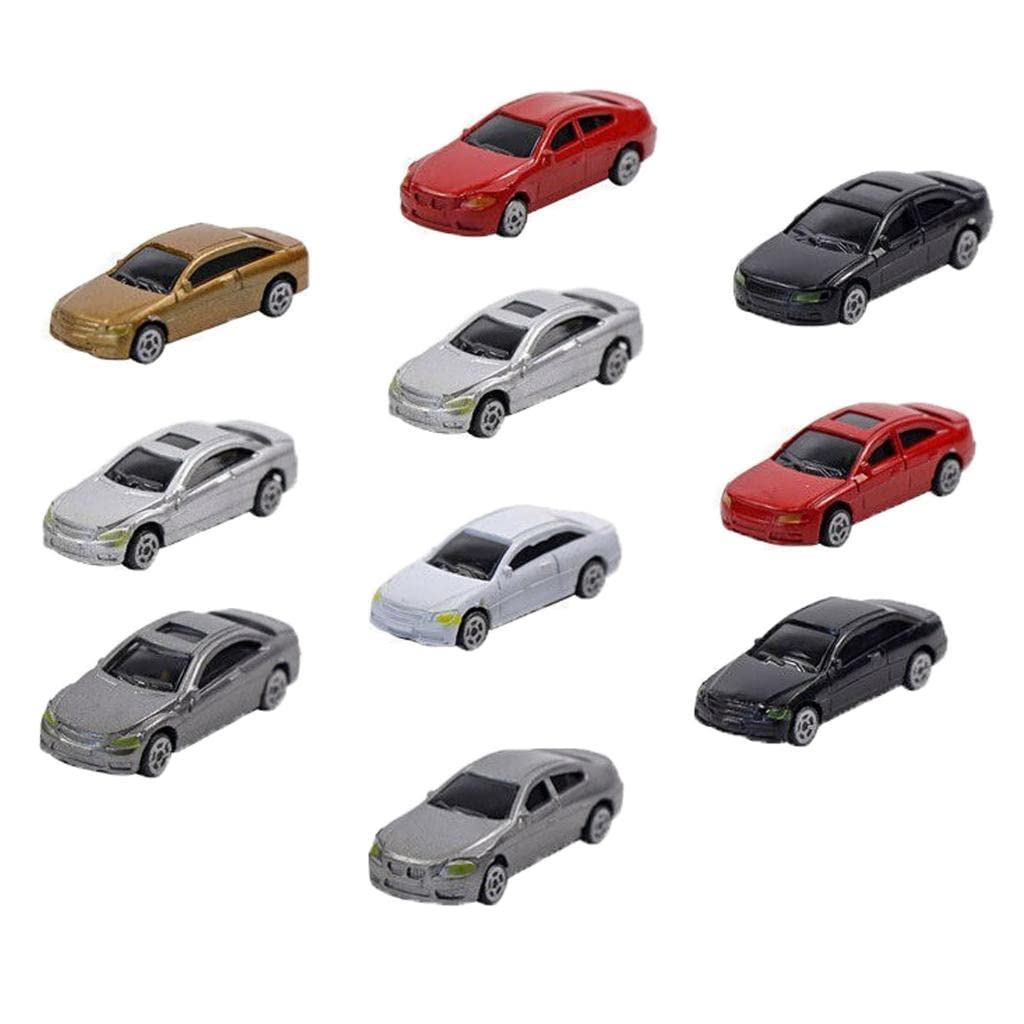 LoveinDIY 10 /87 HO Scale Model Car Mini Vehicle Racing Car Parking Scenery Street Layout Table Diorama Decoration Accessories