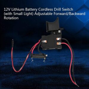 Electric Drill Switch, 7.2 V - 24 V Lithium Battery Cordless Drill Speed Control Switch for Electric Hand Drill or Other Power Tools