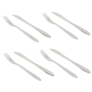 honbay 8pcs mini stainless steel cake dessert appetizer salad forks and knifes for party bar home