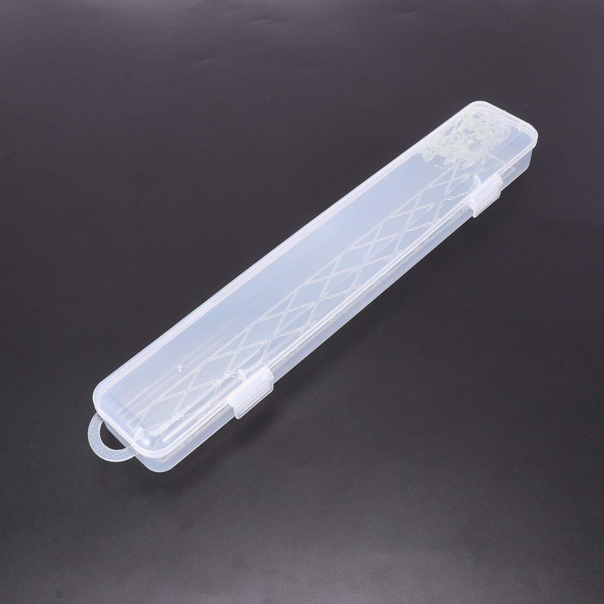 Healifty Clear Container Paintbrush Organizer 3pcs Clear Plastic Pencil Case with Snap Closure Multifuction Storage Container for Art Craft Organizer Clear Container Paintbrush Organizer