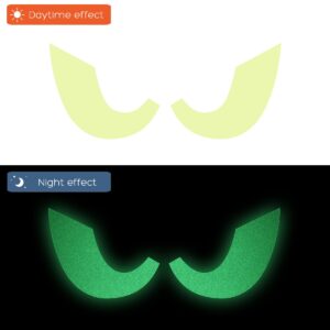 Halloween Wall Decal: Fluorescent Luminous Stickers Glow in Dark Evil Peeping Eyes Waterproof Removable Stickers for Halloween Wall, Window, Ceiling Decoration Party Supplies - 23 Pcs with 5 Sizes