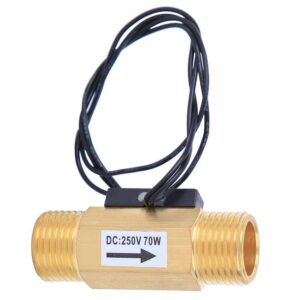 YWBL-WH Water Hall Effect Sensor Switch with 1/2-inch Interface Electromagnetic Flowmeter Brass Industrial Accessory, Valve