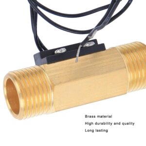 YWBL-WH Water Hall Effect Sensor Switch with 1/2-inch Interface Electromagnetic Flowmeter Brass Industrial Accessory, Valve