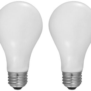 Tesler 150W Equivalent Milky 15W LED Dimmable Standard A23 2-Pack