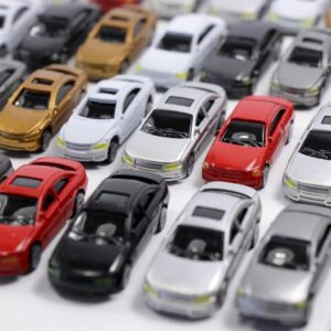 LoveinDIY 10 /87 HO Scale Model Car Mini Vehicle Racing Car Parking Scenery Street Layout Table Diorama Decoration Accessories