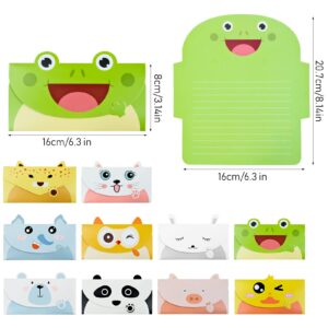 JJYHEHOT 30 PCS Animal Cartoon Letter Writing Stationery Paper, Greeting Card Envelopes, Thank You Card, Kids Birthday Party Invitation Cards