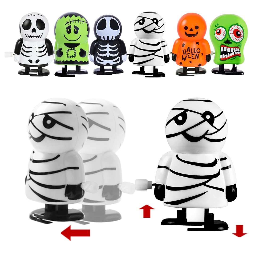 Max Fun 18pcs Halloween Wind Up Toys Assortments for Kids Halloween Party Favors Treat Bag Stuffers Goody Bag Filler Halloween Treats Prizes (Halloween)