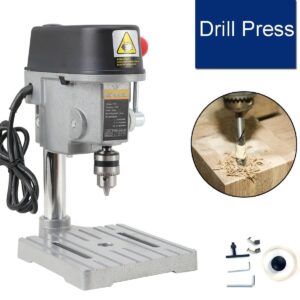 EWANYO 3-Speed Benchtop Drill Press, Electric Bench Wood Drilling Machine for DIY Creation, Small and Precise Work Like Jewelry Making Woodworking Metal Drilling Machine 110V