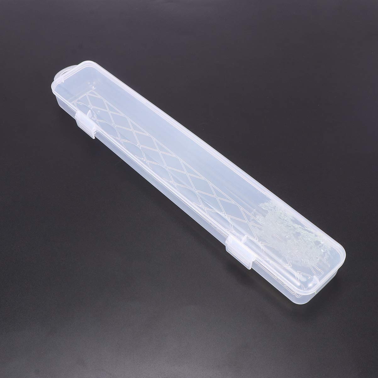 Healifty Clear Container Paintbrush Organizer 3pcs Clear Plastic Pencil Case with Snap Closure Multifuction Storage Container for Art Craft Organizer Clear Container Paintbrush Organizer