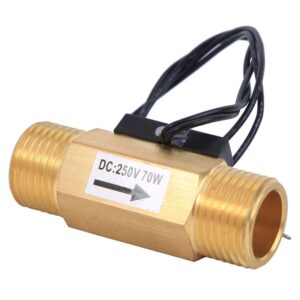 ywbl-wh water hall effect sensor switch with 1/2-inch interface electromagnetic flowmeter brass industrial accessory, valve