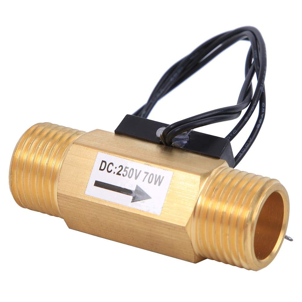 YWBL-WH Water Hall Effect Sensor Switch with 1/2-inch Interface Electromagnetic Flowmeter Brass Industrial Accessory, Valve