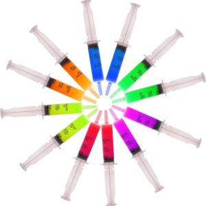 JOYIN 36 PCs 60ml Charge Plastic Syringes, 2 oz Reusable Container Tubes with Caps & Individually Wrapped; Easy-Grip Caps for Halloween Party Favor