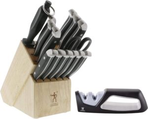 henckels statement 15-pc knife block set with sharpener