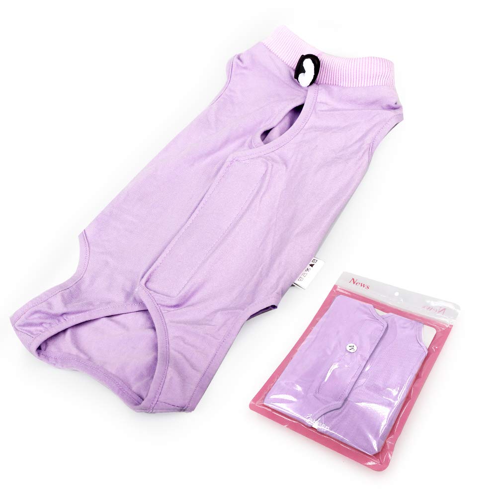 LIANZIMAU Cat Surgery Recovery Suit for Surgical Abdominal Wounds Home Indoor Pet Clothing E-Collar Alternative for Cats After Surgery Pajama Suit