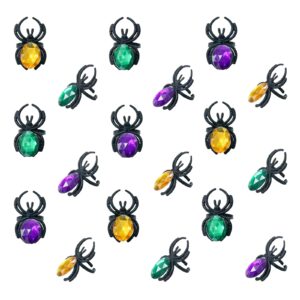 kepato 18 pack halloween spider ring spider party favors fake plastic spider ring for halloween decoration