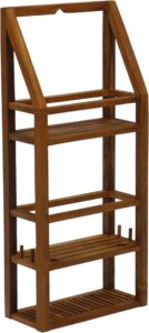 aquateak moa rectangular teak shower organizer