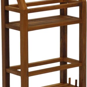 AquaTeak Moa Rectangular Teak Shower Organizer