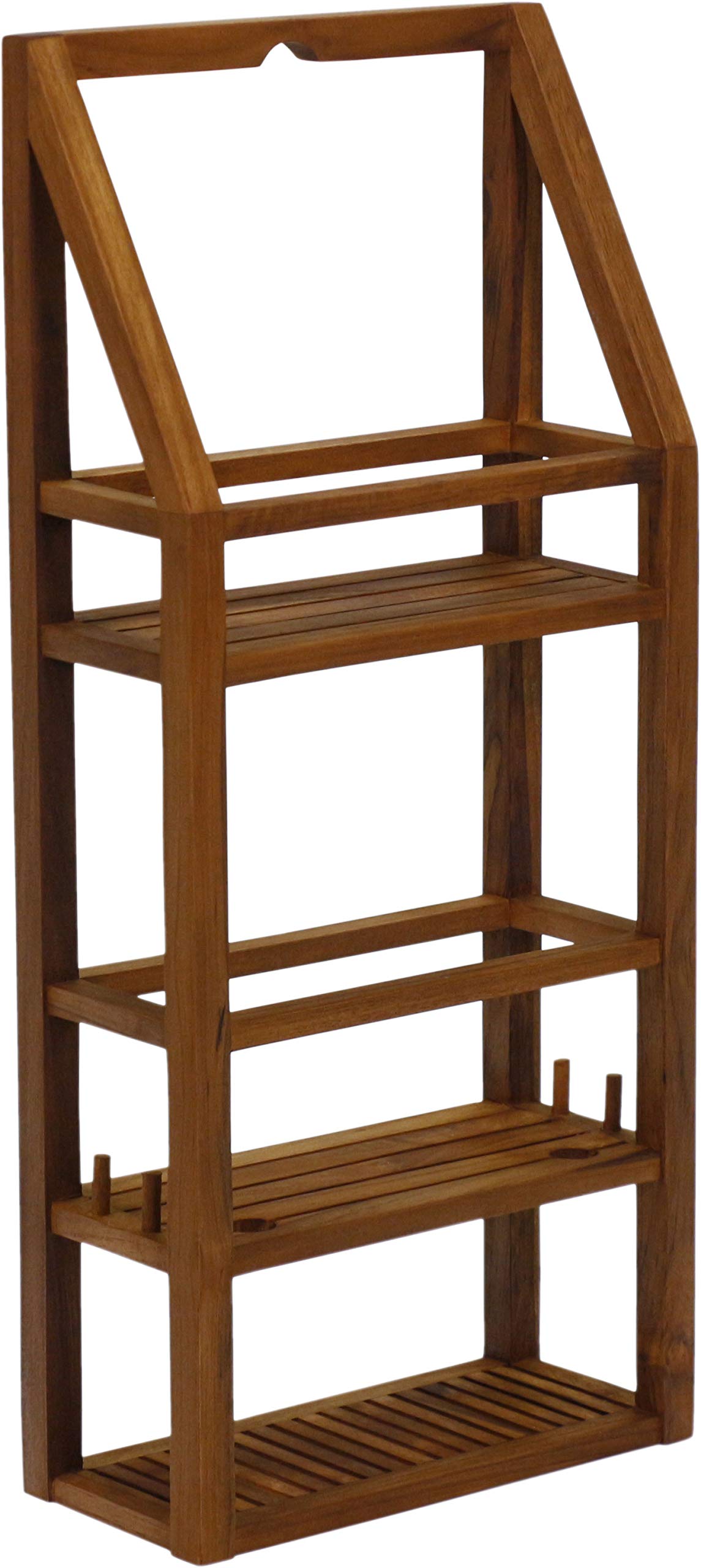 AquaTeak Moa Rectangular Teak Shower Organizer