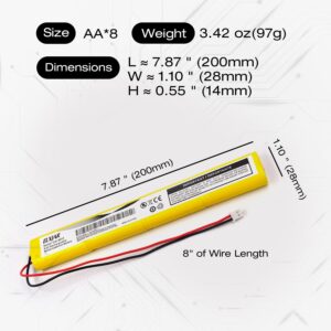 elxjar (5-Pack) 9.6V 900mAh Exit Sign Emergency Light ELBB003 Lithonia ELB-B003 Unitech NiCad Battery Replacement ELB-B004 ELBB004 OSI OSA228 DANTONA CUSTOM-306-U BBAT0044A BAA-96 BBAT0043A